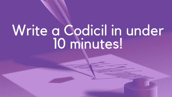 Codicil - use this to vary your Will - document template - Legalo, UK