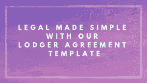 Lodger Agreement for a residential tenancy, document template UK